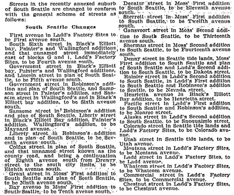 Rob Ketcherside’s Seattle street renaming tables ~ Writes of Way ...